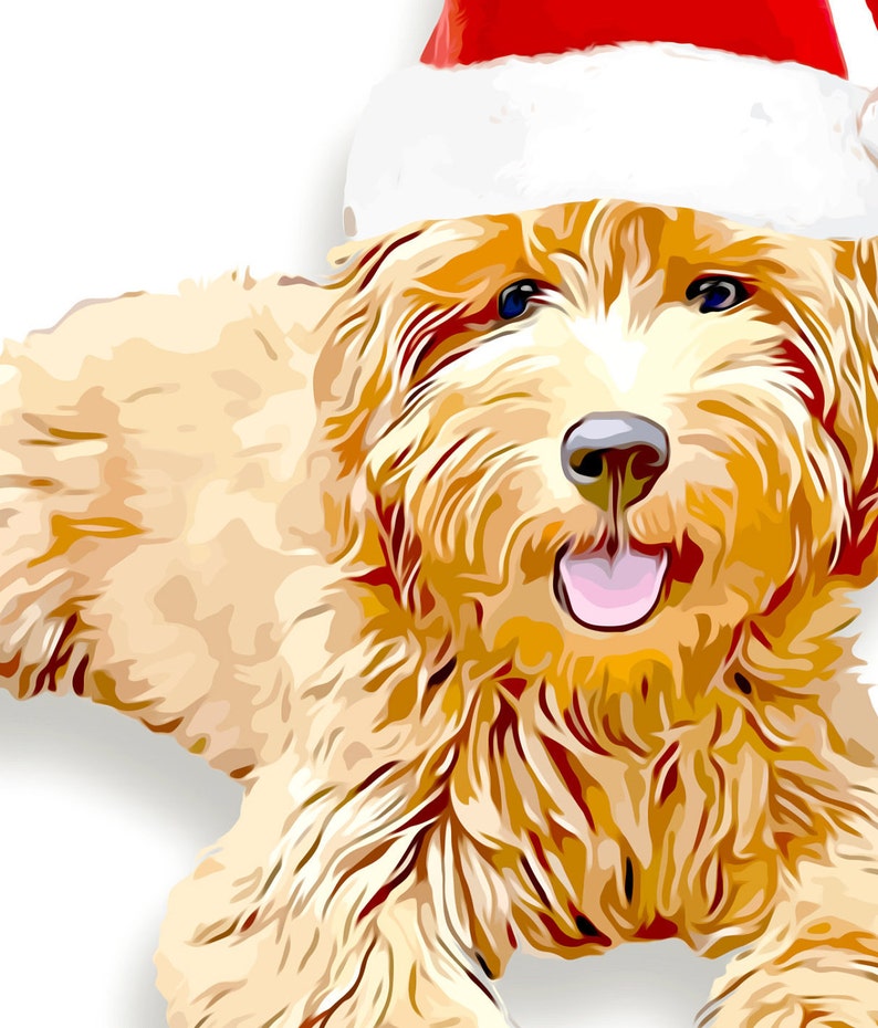 Christmas Goldendoodle Digital Download Christmas Dog Decor | Etsy
