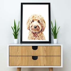 Goldendoodle Dog, Digital Download, Dog Poster, Golden Doodle Animal ...