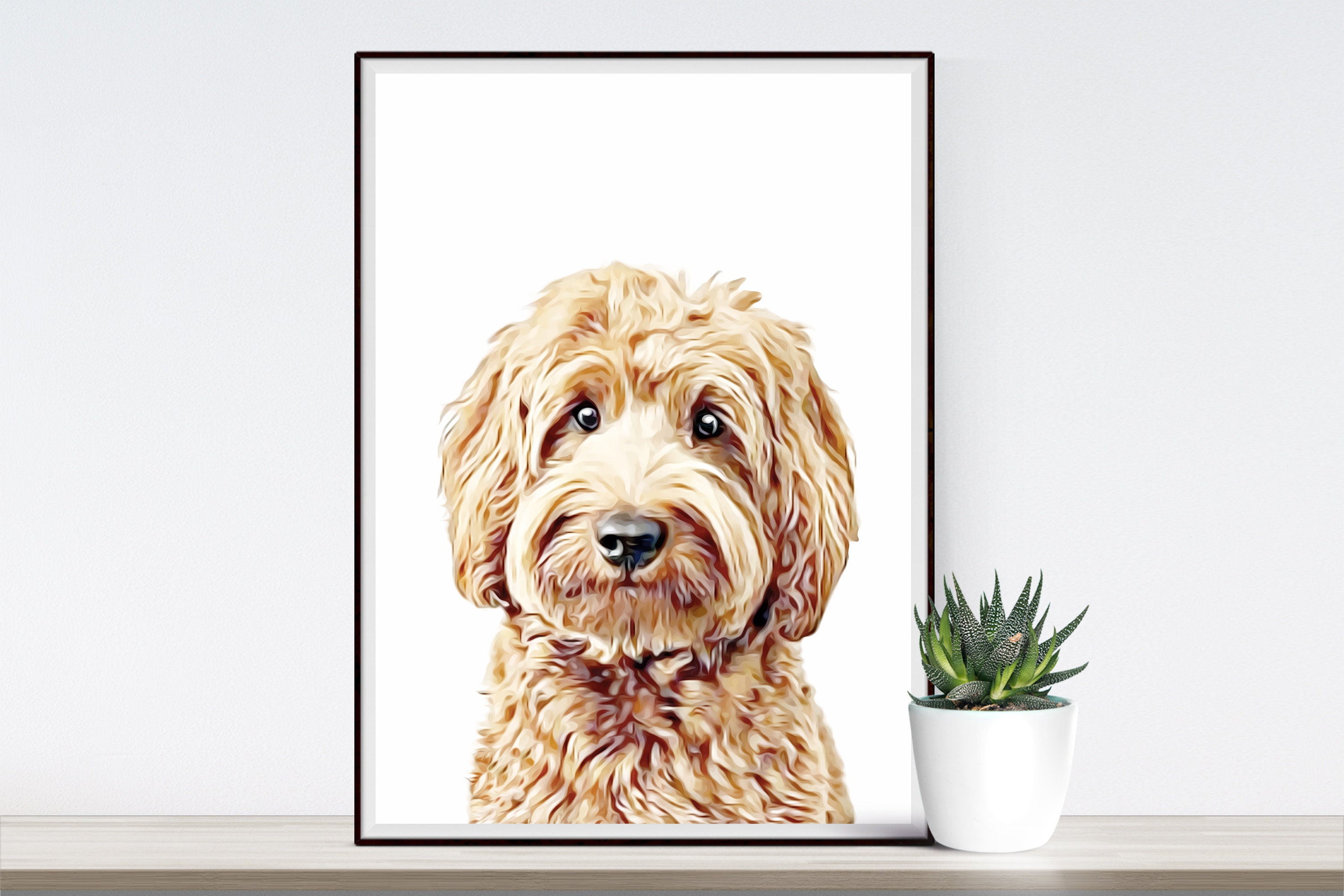 Goldendoodle Dog Digital Download Dog Poster Golden Doodle - Etsy