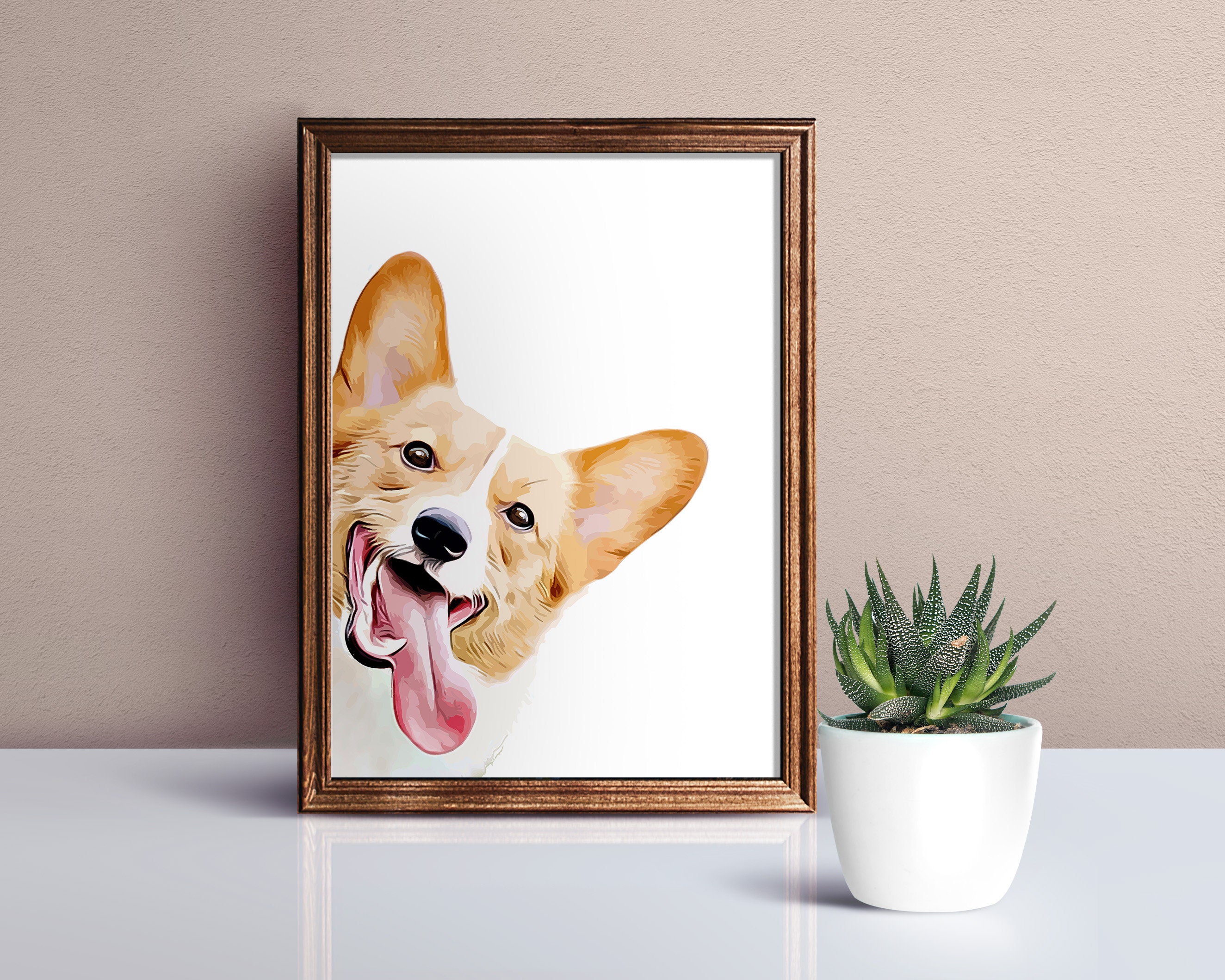 Corgi Digital Download, Corgi Dog Poster, Corgi Printable Art ...