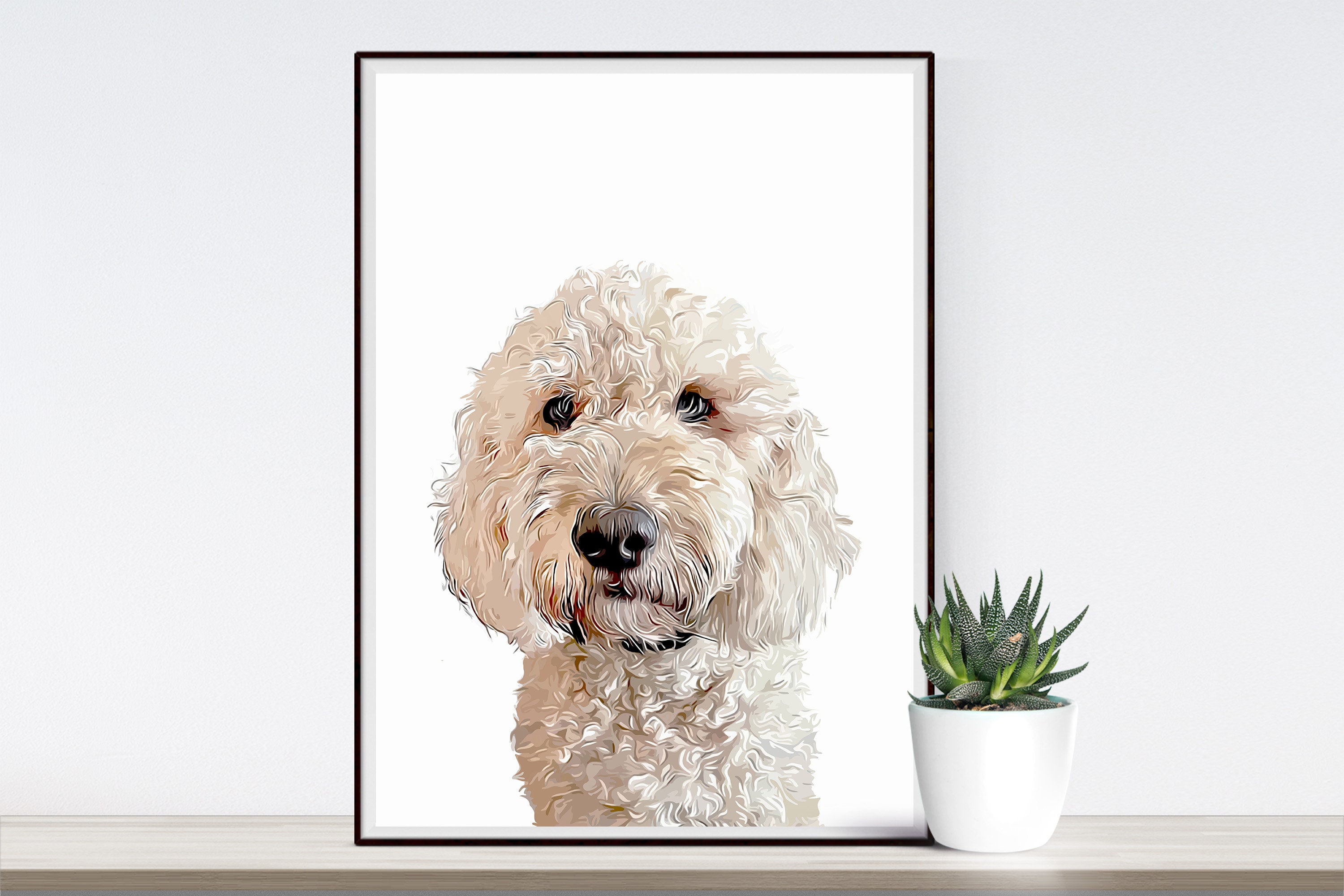 Labradoodle Dog Printable Art Instant Download Portrait Wall - Etsy
