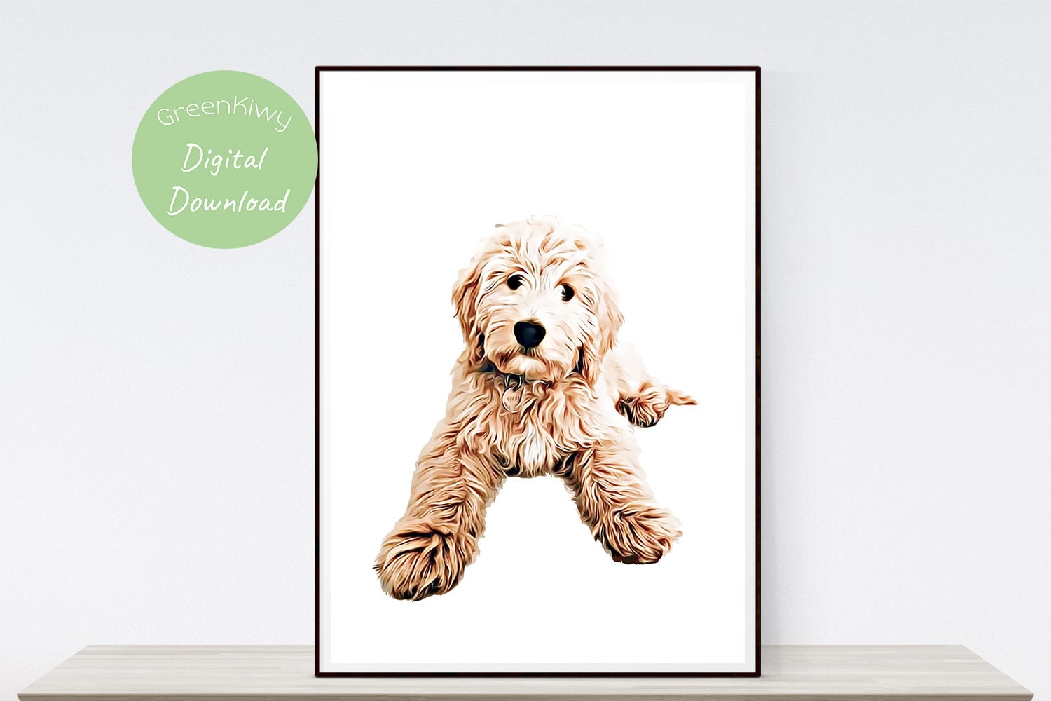 Goldendoodle Dog Digital Download Dog Poster Golden Doodle - Etsy