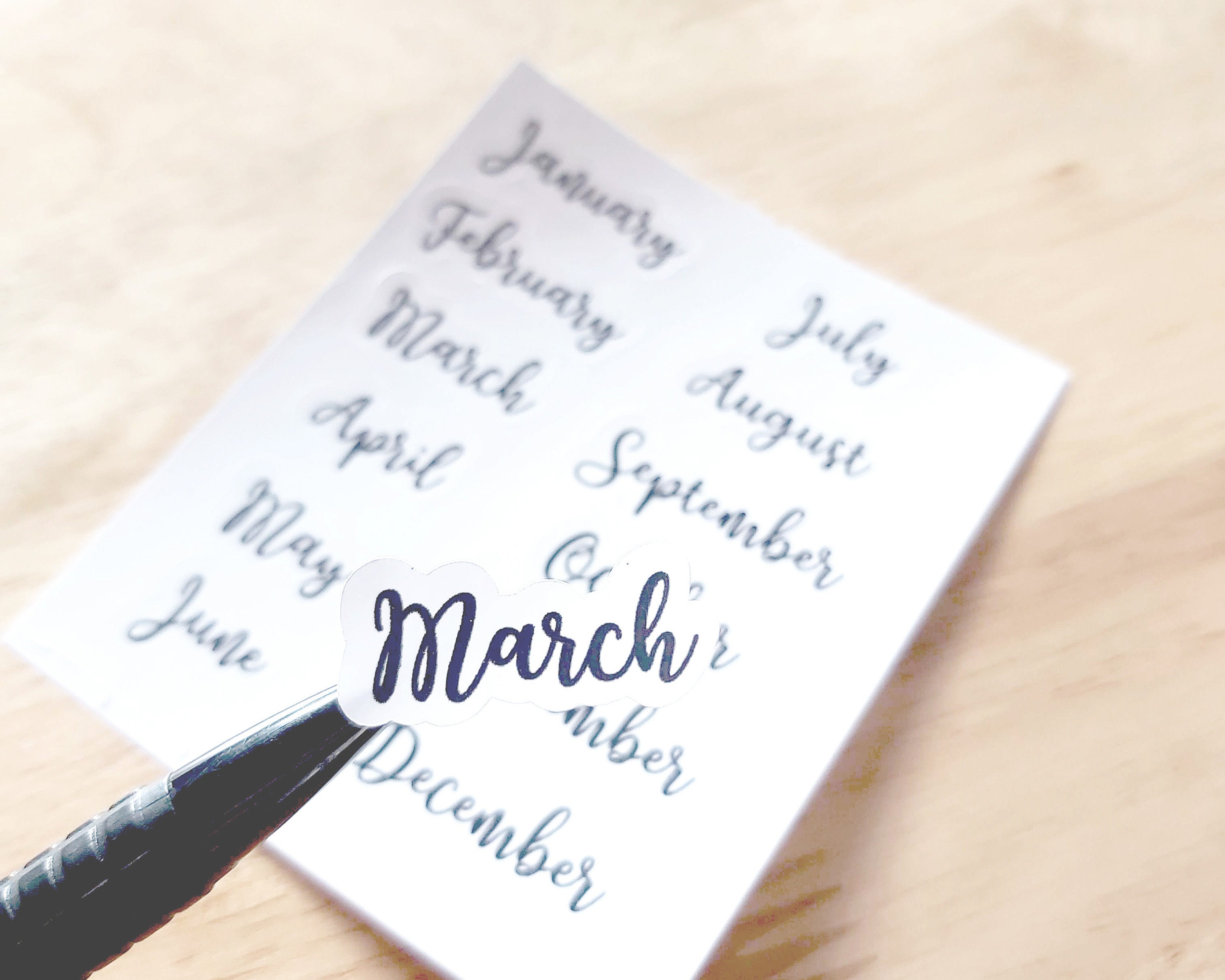 Months of the Year Sticker Sheet for Planners Bullet Journal | Etsy UK