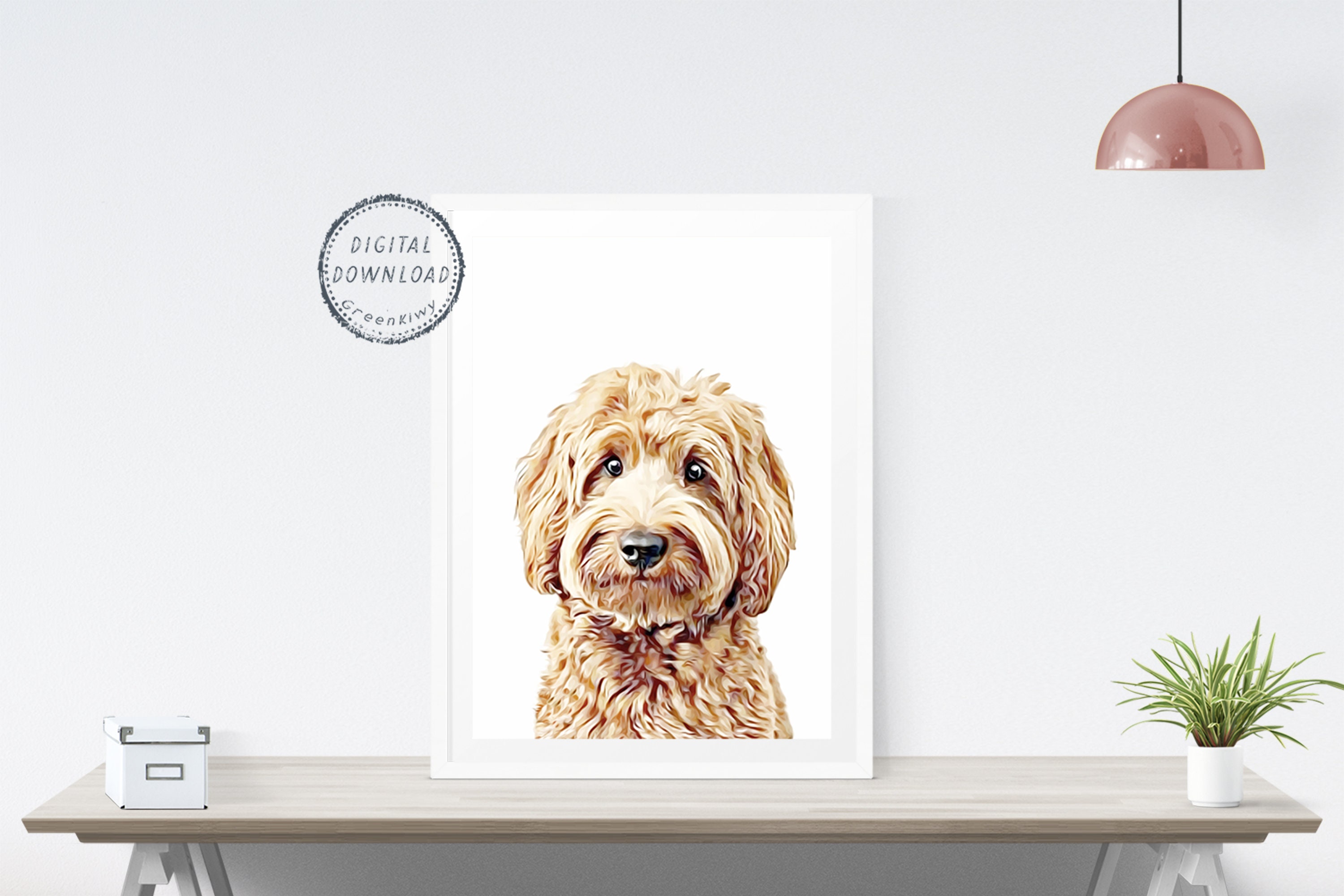 Goldendoodle Dog Digital Download Dog Poster Golden Doodle - Etsy