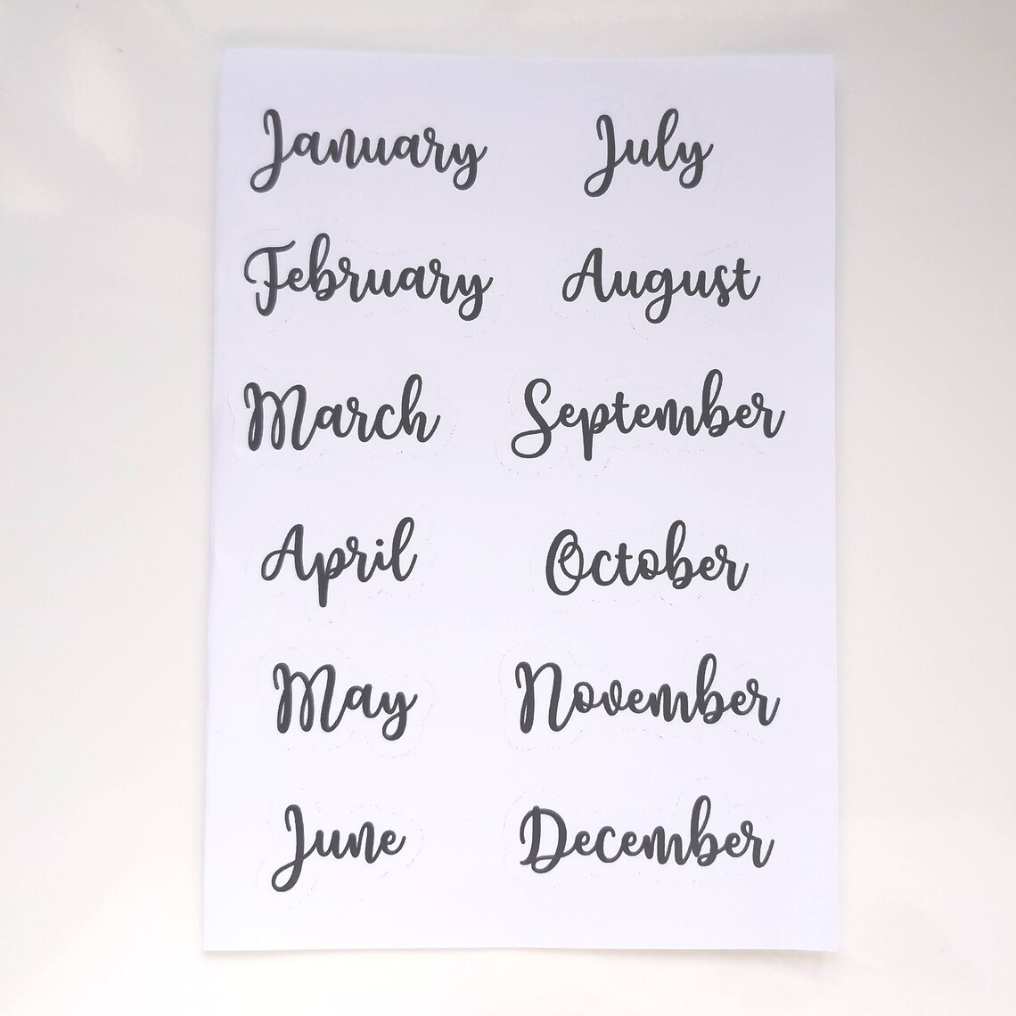 Months of the Year Sticker Sheet for Planners Bullet Journal | Etsy