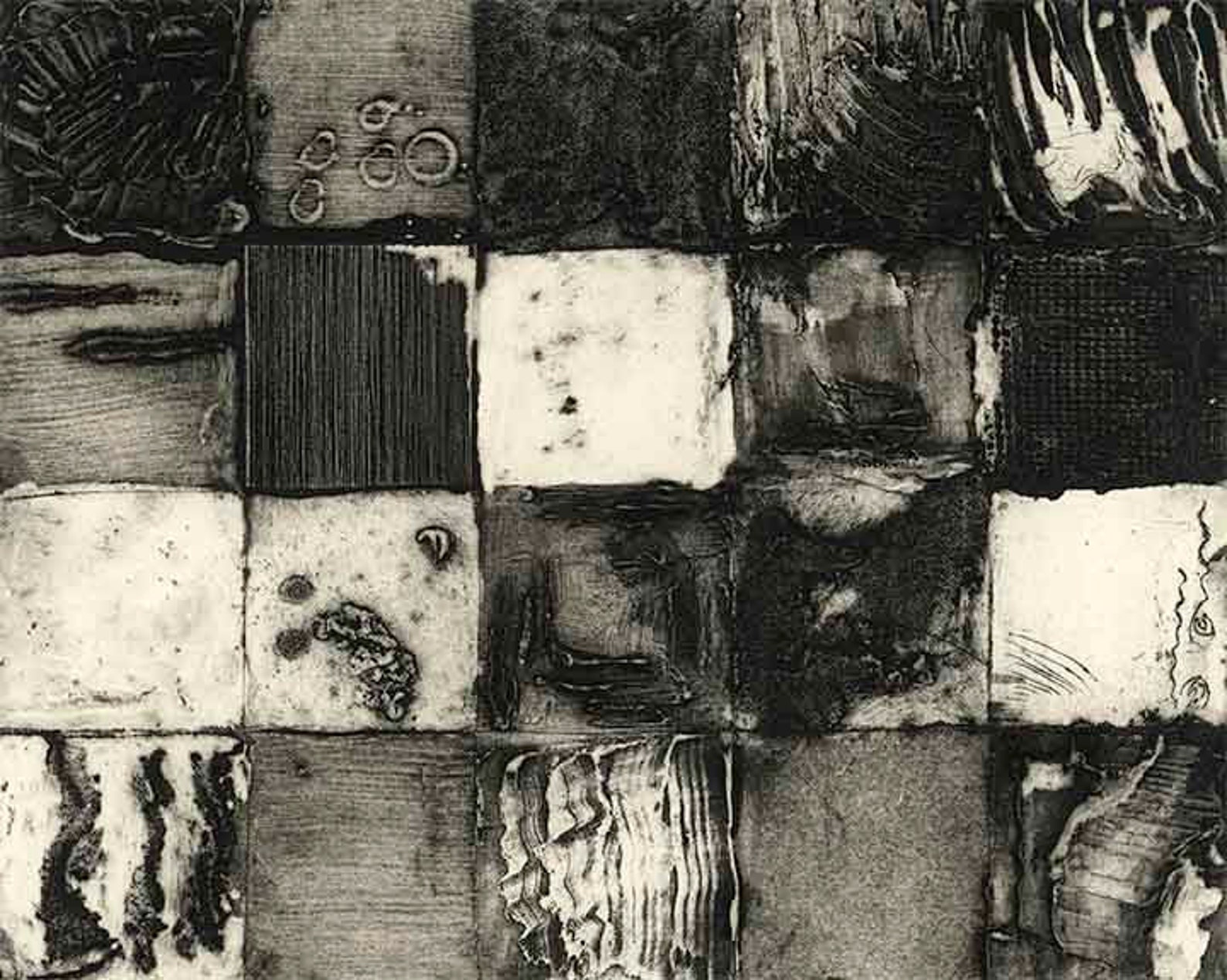 Black and White Blocks Print - Etsy