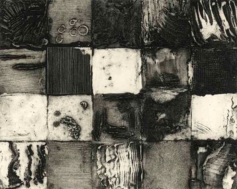 Black and White Blocks Etching - Etsy