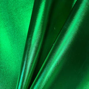 METALLIC GREEN LEATHER: Genuine Leather 2.5-3 Oz. - Perfect for ...