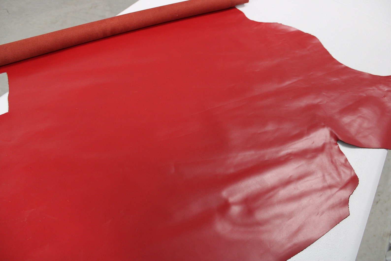 RED LEATHER HIDE Genuine Cowhide Slightly Firm Leather / 3 Oz | Etsy