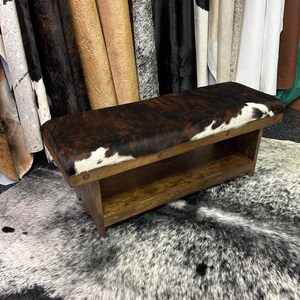 Cowhide Bench Brindle - Made of Pine Wood / Sizes Available: 4 Foot ...