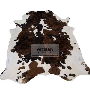Tricolor Cowhide Rug XL Size: XL 7'x6' Ft L 6'x5'5 Ft Premium Tricolor ...