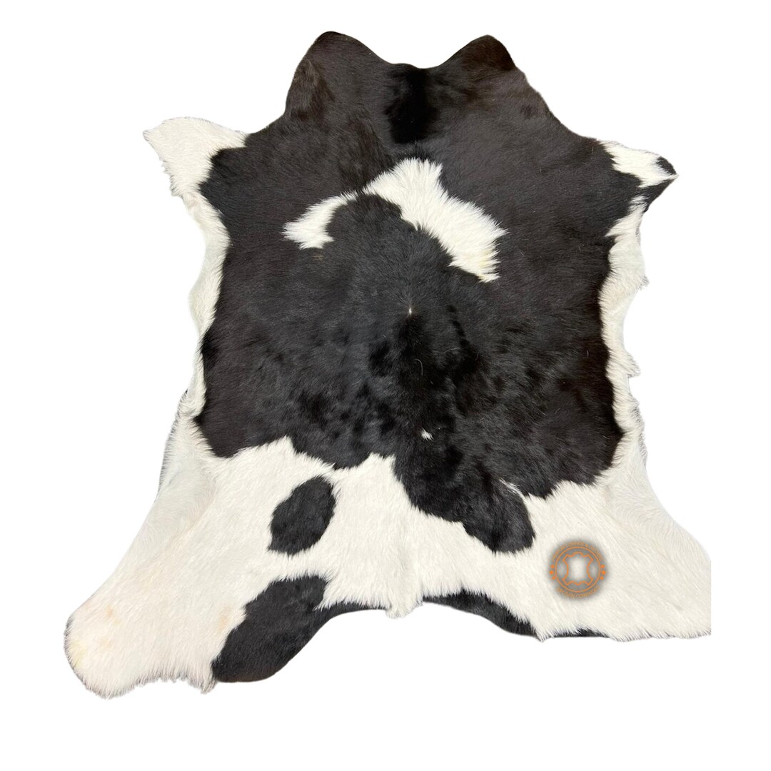 Black & White Calfskin Rug * Size 36 X 32 Inches - Premium Quality ...