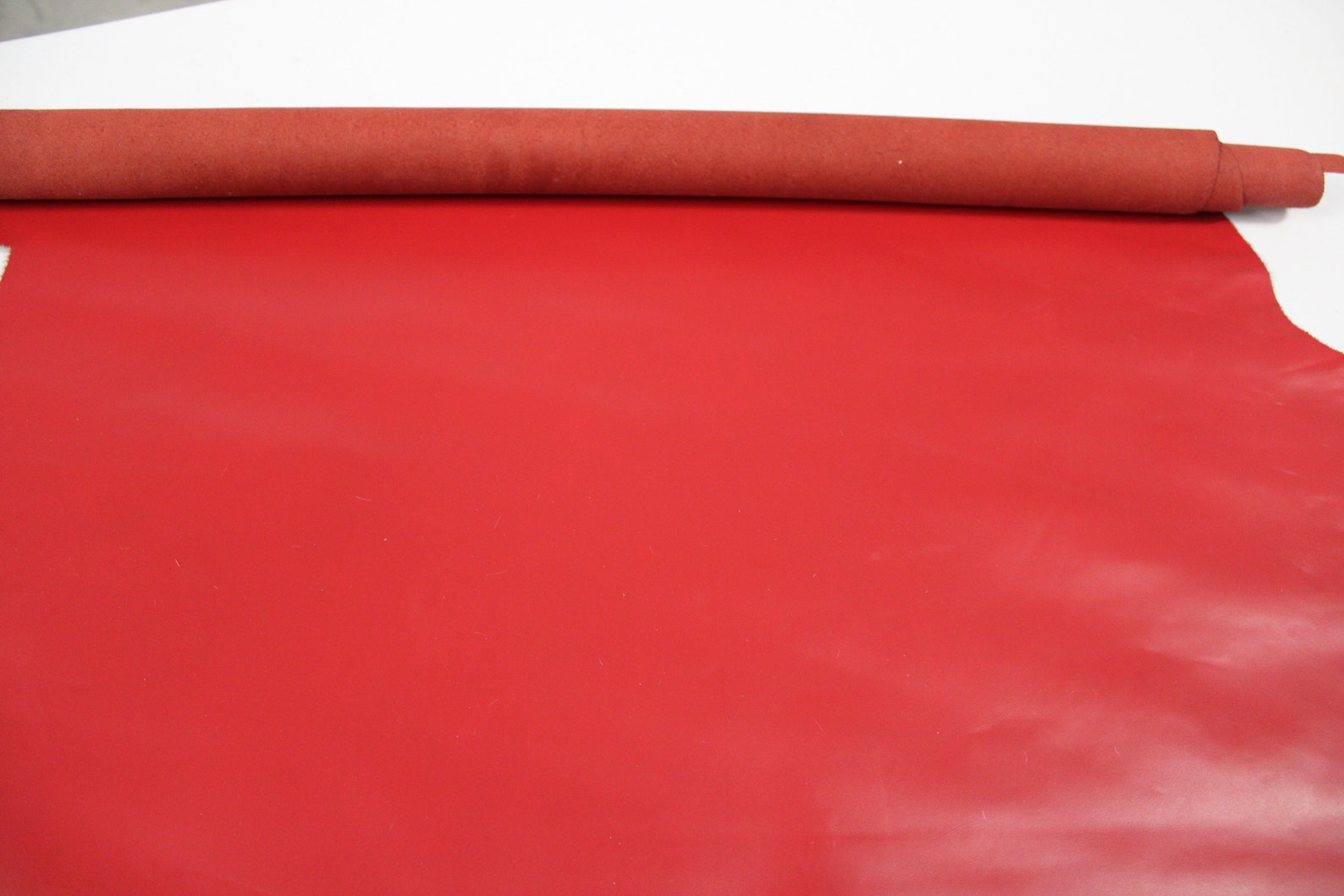 RED LEATHER HIDE Genuine Cowhide Slightly Firm Leather / 3 Oz | Etsy