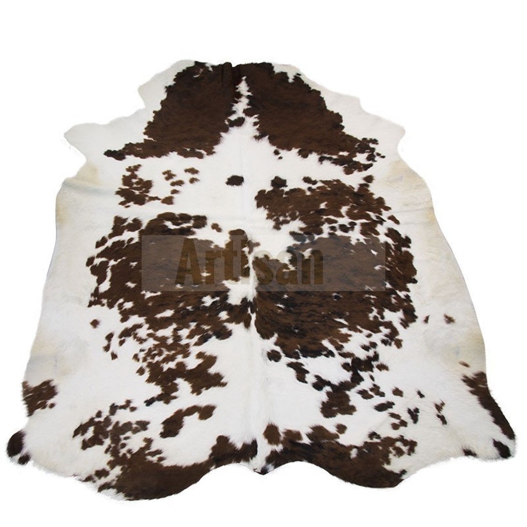 Tricolor COWHIDE RUG - Size (XL 7'X6' Ft, L 6'X5.5' Ft) - Premium ...