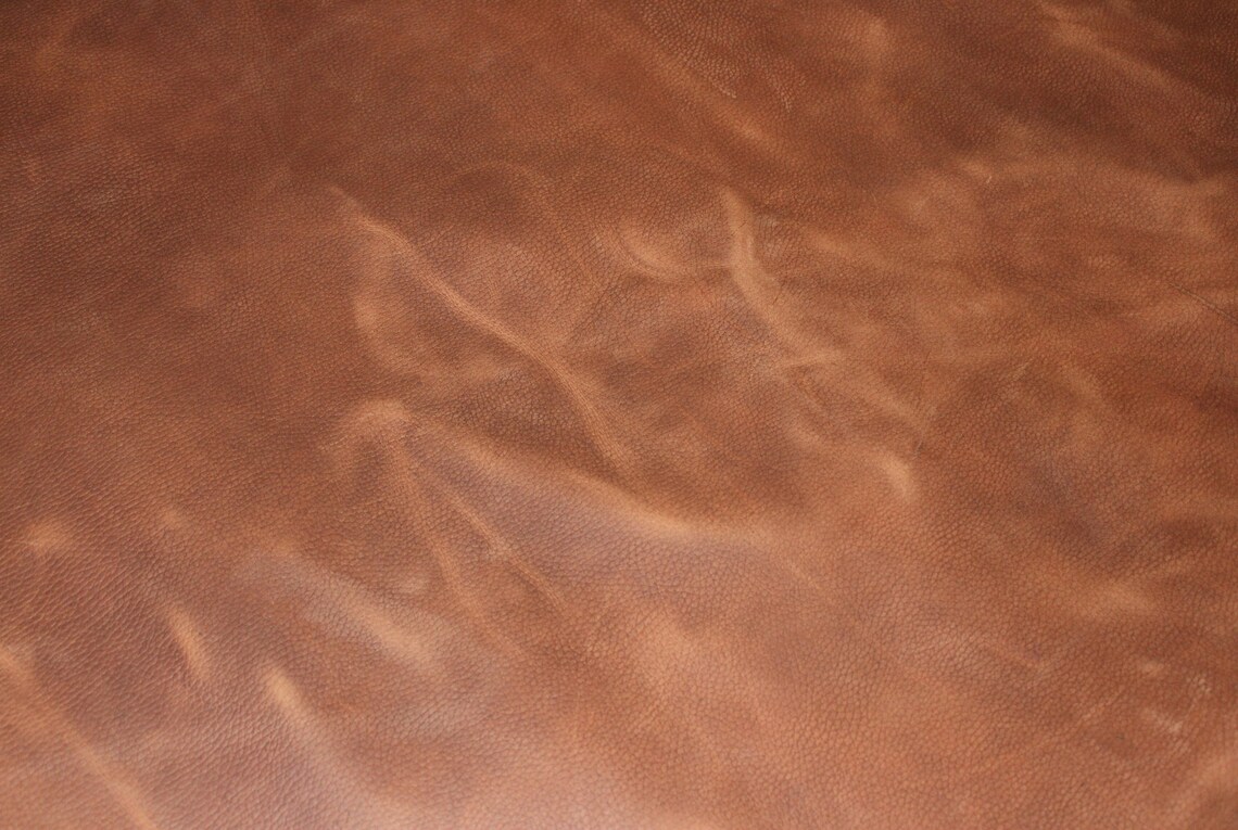 Medium Brown Distressed Leather Hide Thickness 1.6 mm-1.8 | Etsy