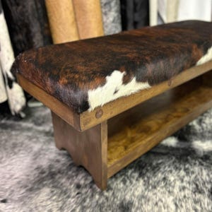 Cowhide Bench Brindle - Made of Pine Wood / Sizes Available: 4 Foot ...