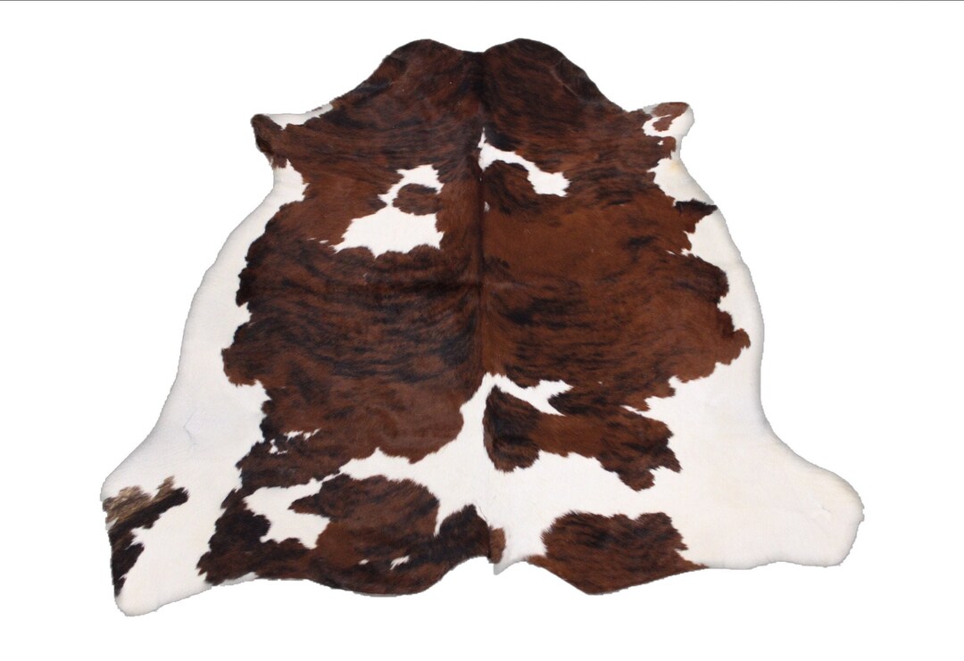 Tricolor Cowhide Rug – Size: XL 7'x6’ Ft- L 6'x5'5" Ft - Premium ...