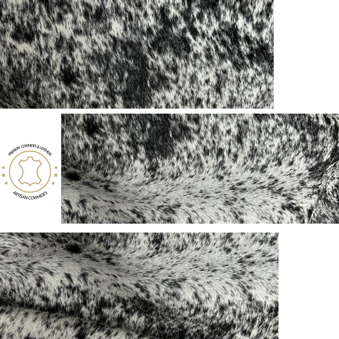 Black & White Speckled Cowhide Sheets 12x12, 12x18, 12x24 Precuts ...