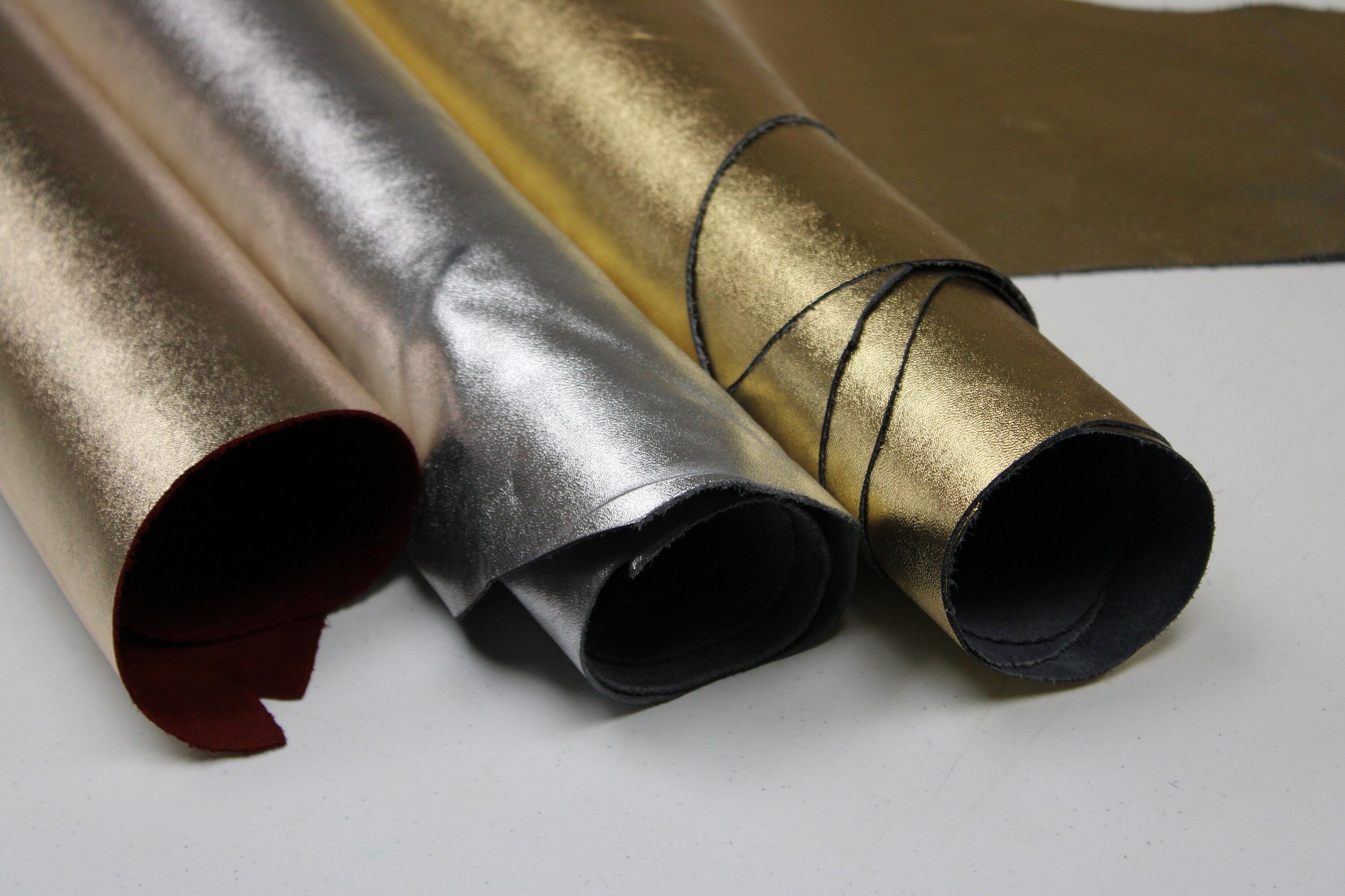 METALLIC SILVER LEATHER: Genuine Leather 2.5-3 Oz. - Perfect for ...