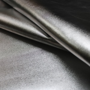 METALLIC SILVER LEATHER: Genuine Leather 2.5-3 Oz. - Perfect for ...