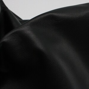 BLACK COWHIDE LEATHER Soft Natural Grain Black Leather 2.5-3 Oz. 40 ...