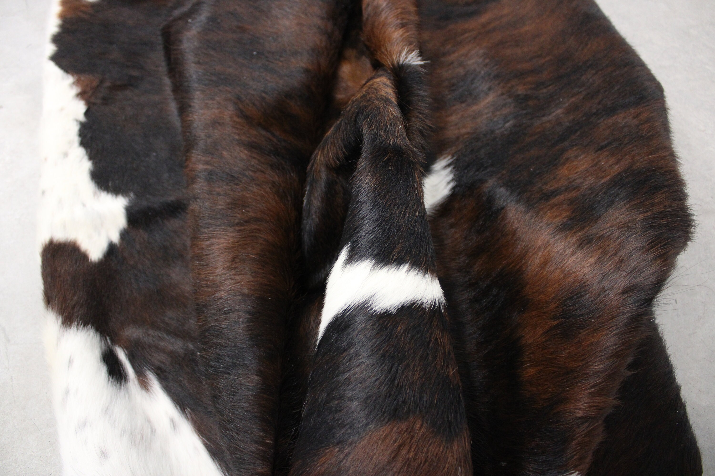 Tricolor Cowhide Rug Size: XL 7'x6 Ft L | Etsy