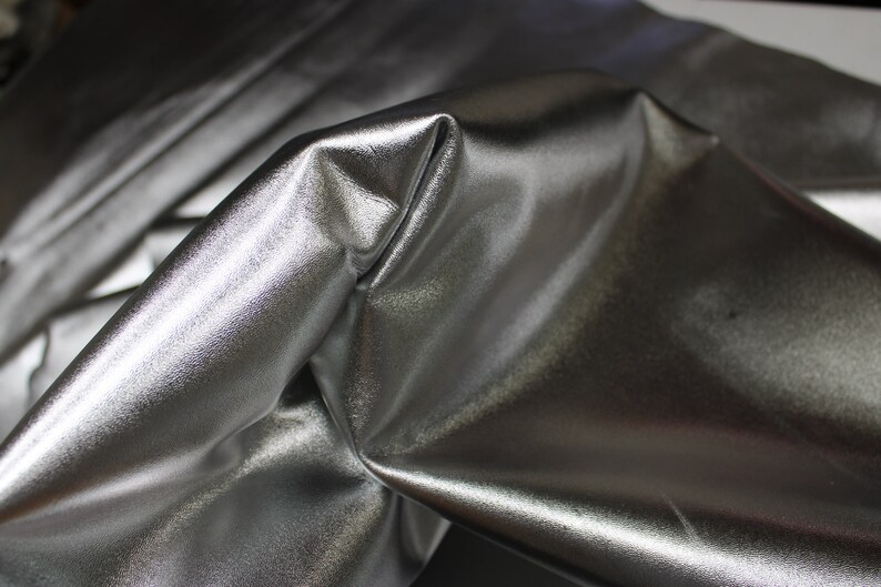 METALLIC SILVER LEATHER: Genuine Leather 2.5-3 Oz. - Perfect for ...
