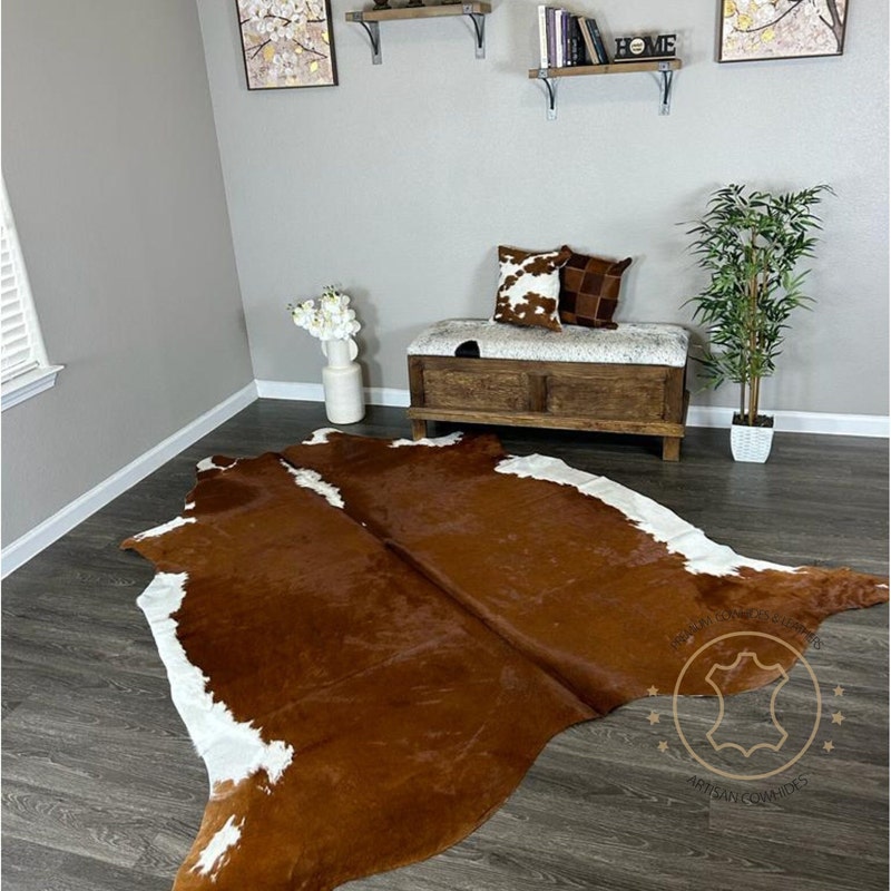 White Cowhide Rug - Etsy
