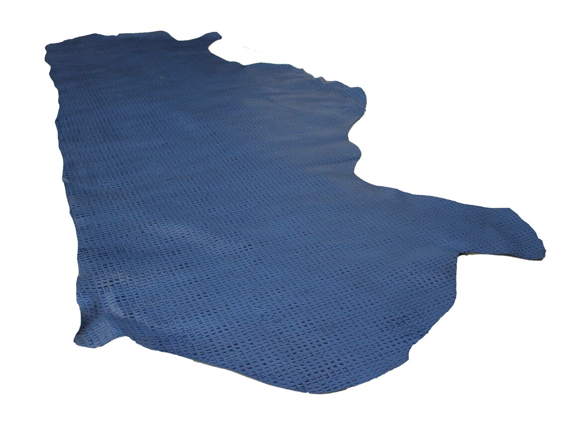 Royal Blue CAIMAN EMBOSSED LEATHER: Genuine Leather 2.5-3 Oz. - Etsy