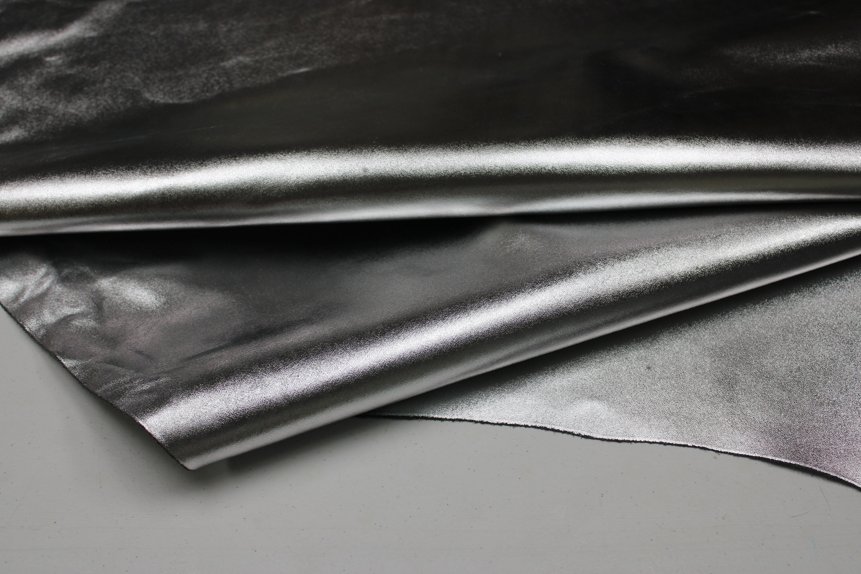 METALLIC SILVER LEATHER: Genuine Leather 2.5-3 Oz. - Perfect for ...