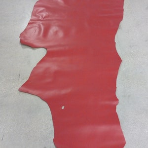 RED LEATHER HIDE Genuine Cowhide Slightly Firm Leather / 3 Oz - Etsy