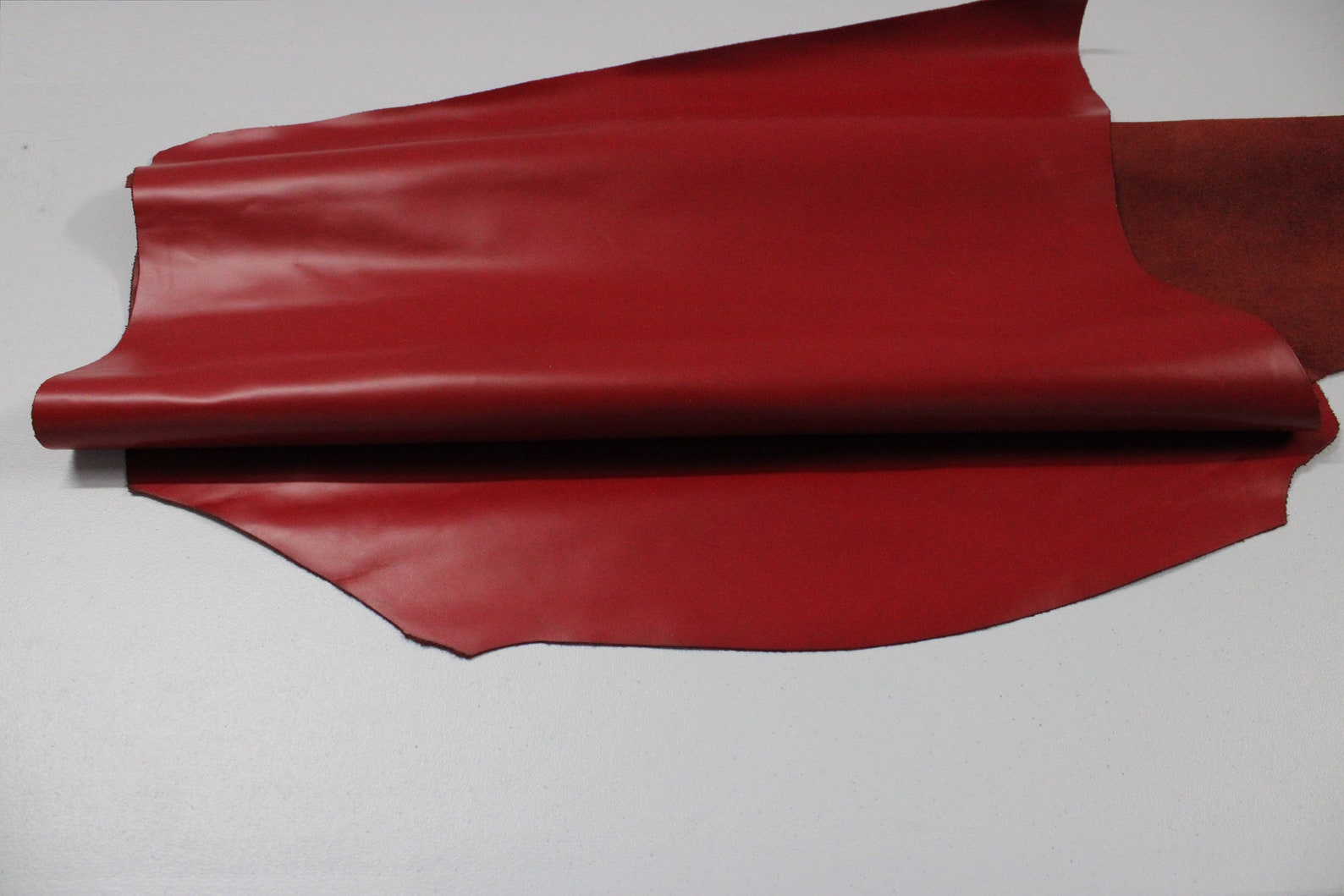 RED LEATHER HIDE Genuine Cowhide Slightly Firm Leather / 3 Oz | Etsy