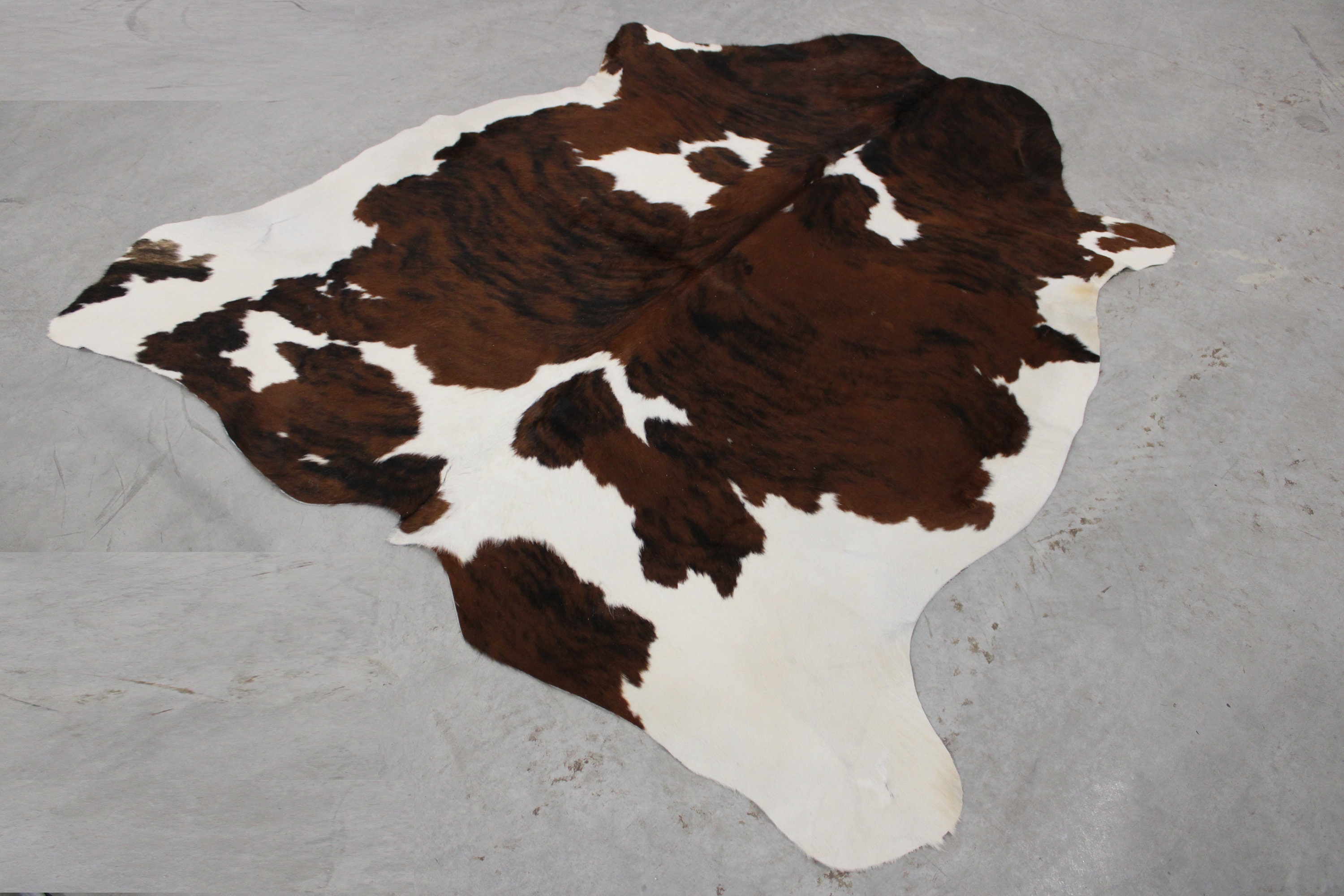 Tricolor Cowhide Rug Size: XL 7'x6 Ft L | Etsy