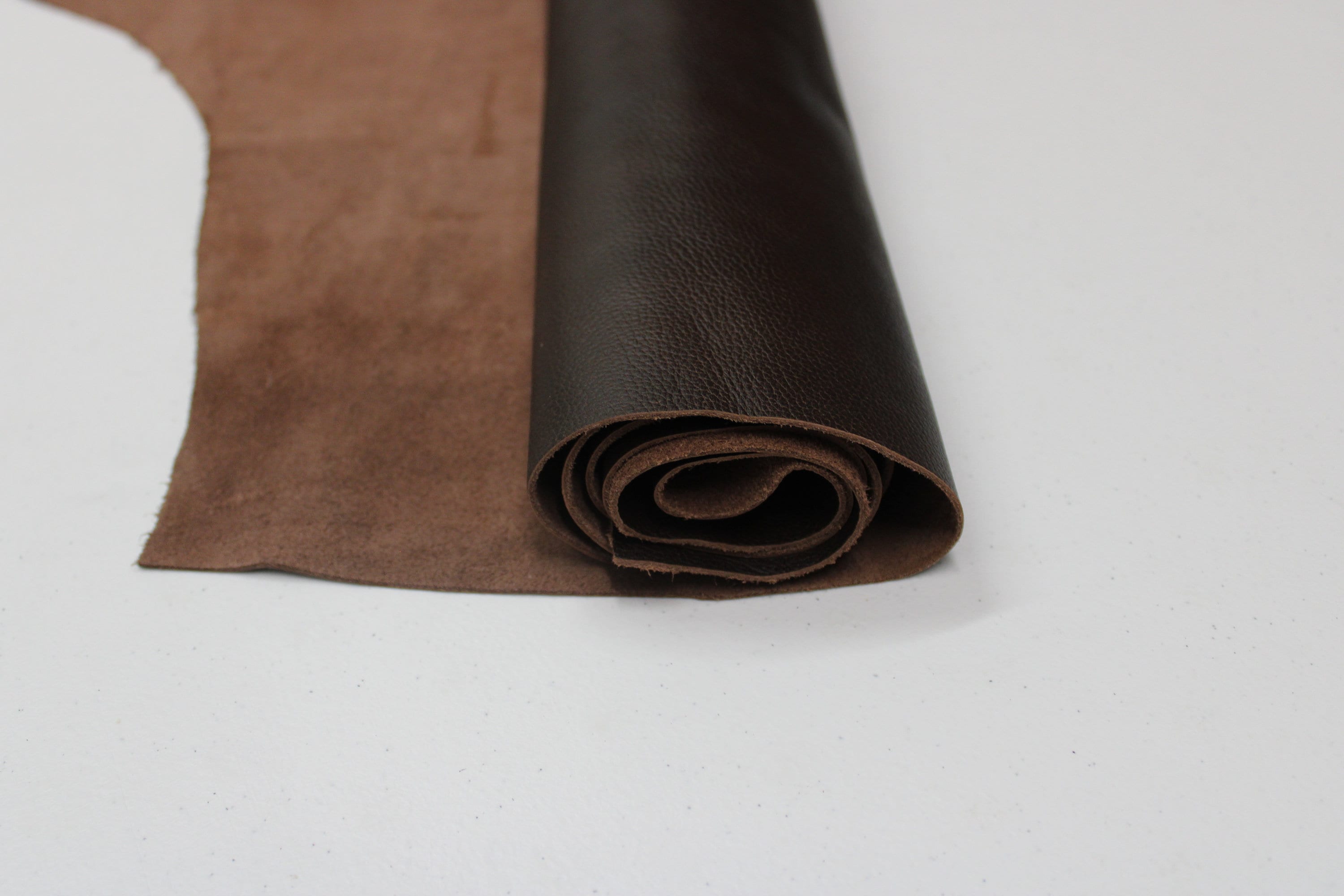 Brown West Chocolate Leather Upholstery Cowhide Leather/ 2.5 | Etsy