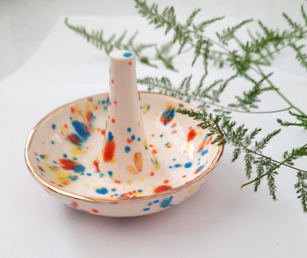 Ring Holder Handmade Ceramic Ring Stand With Jewellry Plate - Etsy