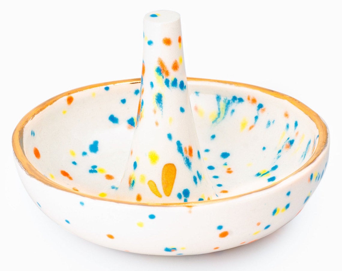 Ring Holder Handmade Ceramic Ring Stand With Jewellry Plate - Etsy