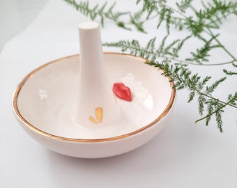 Ring Holder Handmade Ceramic Ring Stand With Jewellry Plate | Etsy