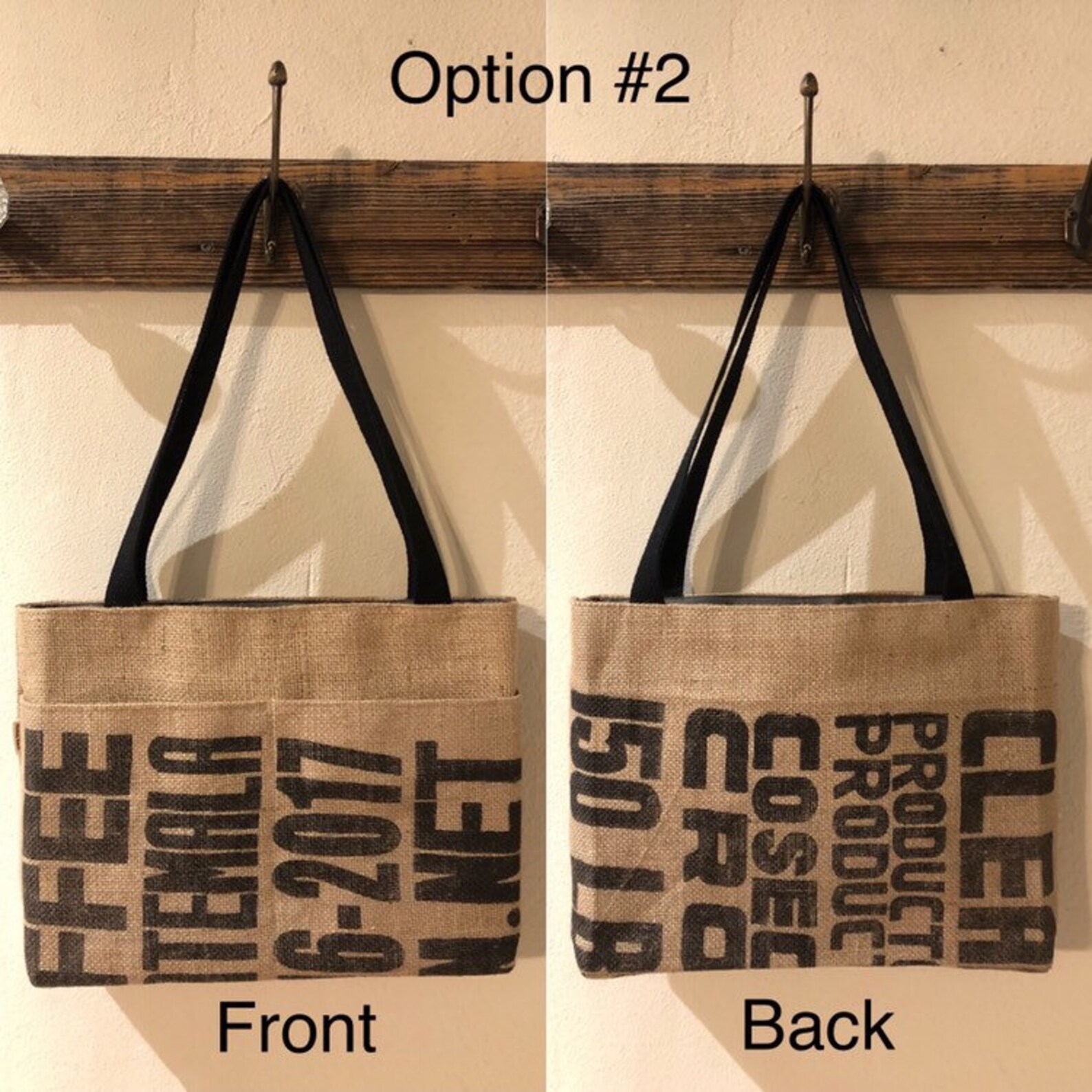 Coffee Sack Two Pocket Carry All Bag - Etsy