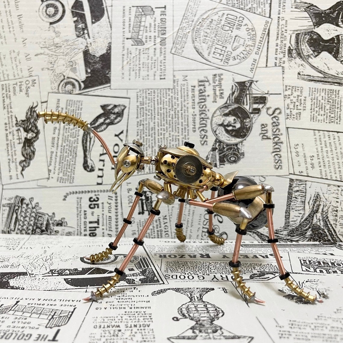 Steampunk Mechanical Insect Sculpture Ant Figurine Steampunk - Etsy
