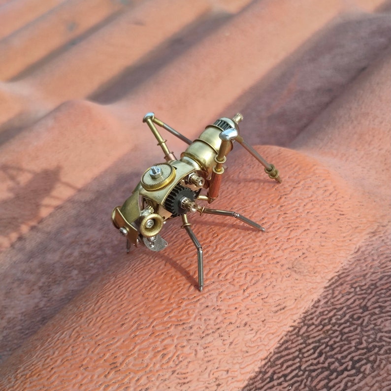 Cricket Figurine Steampunk Bug Metal Insect,steampunk Mechanical Insect ...