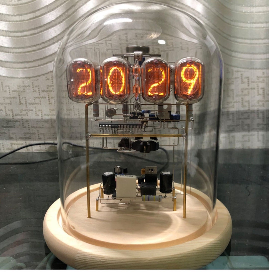 Handmade Nixie Tube Clock,include IN-12 Tubes and Case, Old School ...
