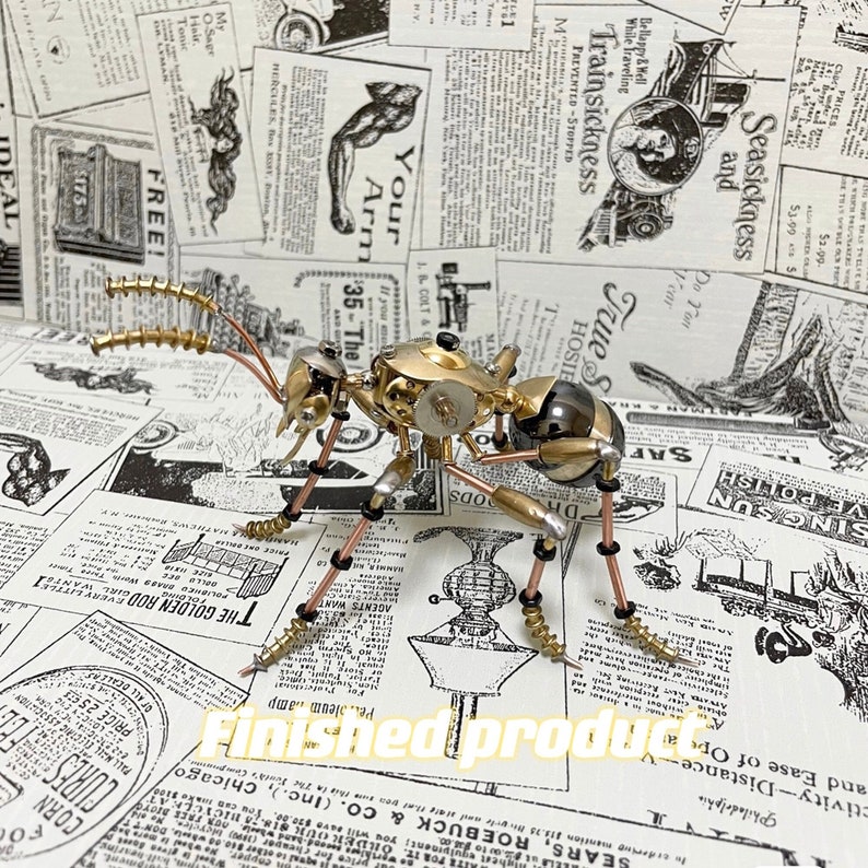 Steampunk Mechanical Insect Sculpture Ant Figurine Steampunk Bug Metal ...