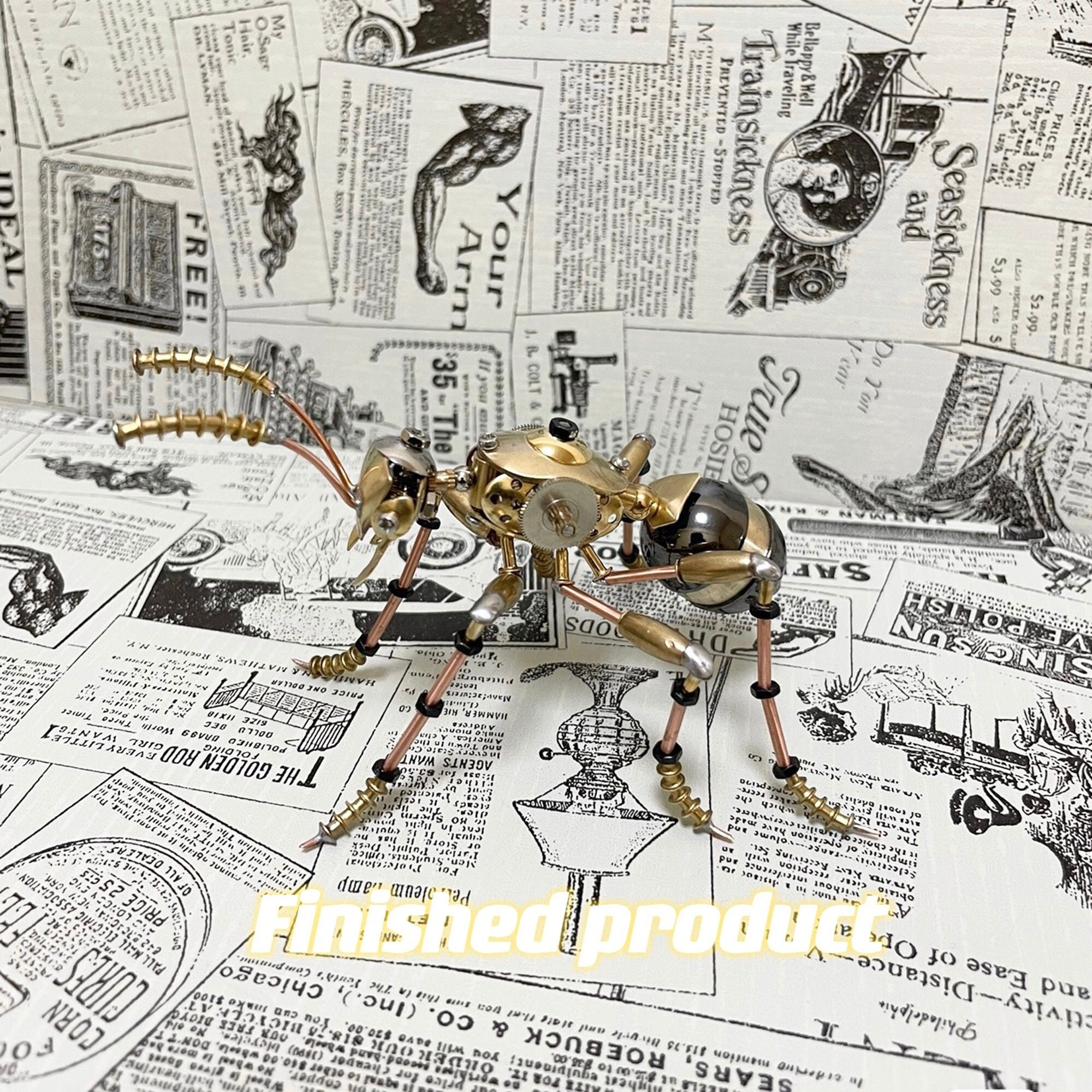 Steampunk Mechanical Insect Sculpture Ant Figurine Steampunk Bug Metal ...