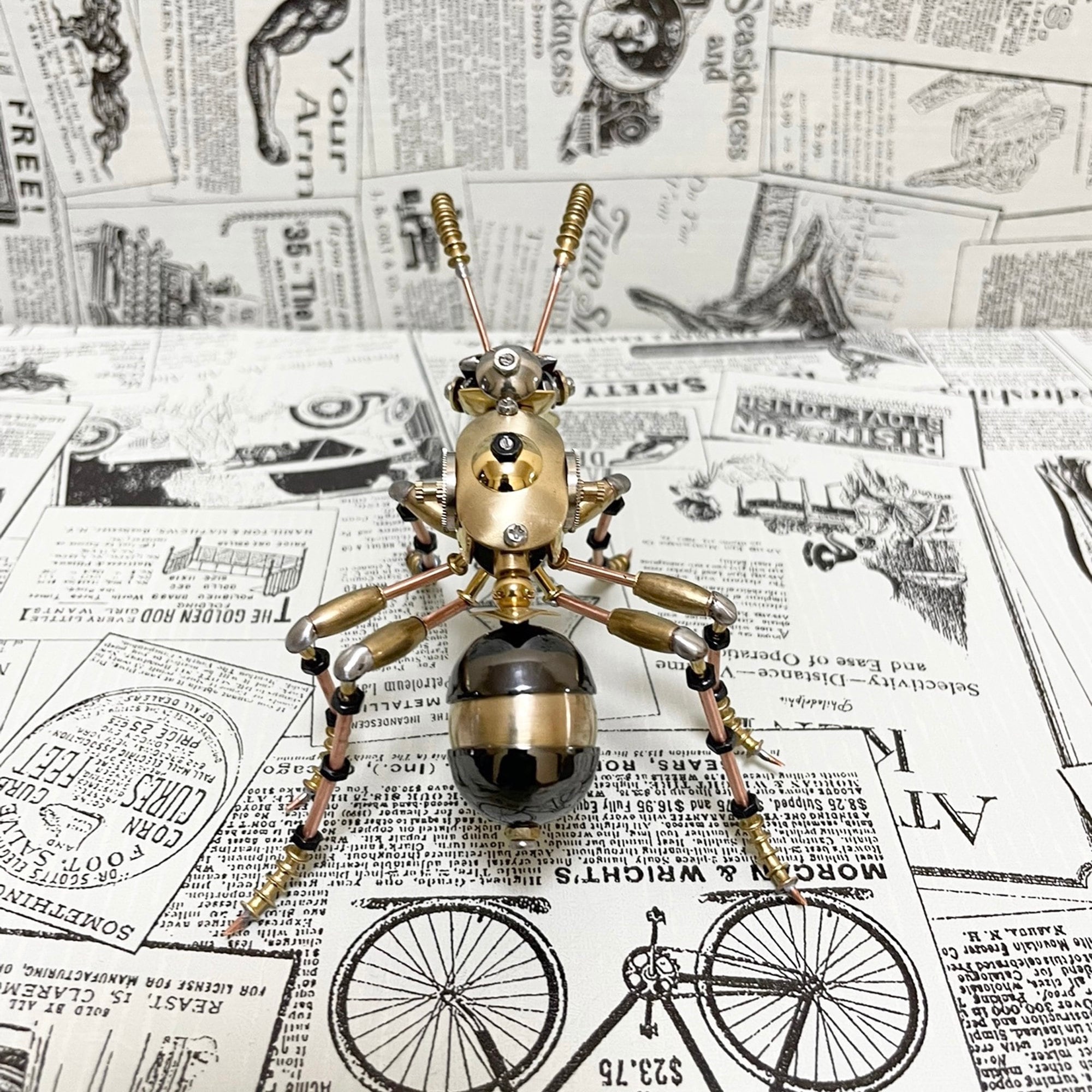 Steampunk Mechanical Insect Sculpture Ant Figurine Steampunk Bug Metal ...