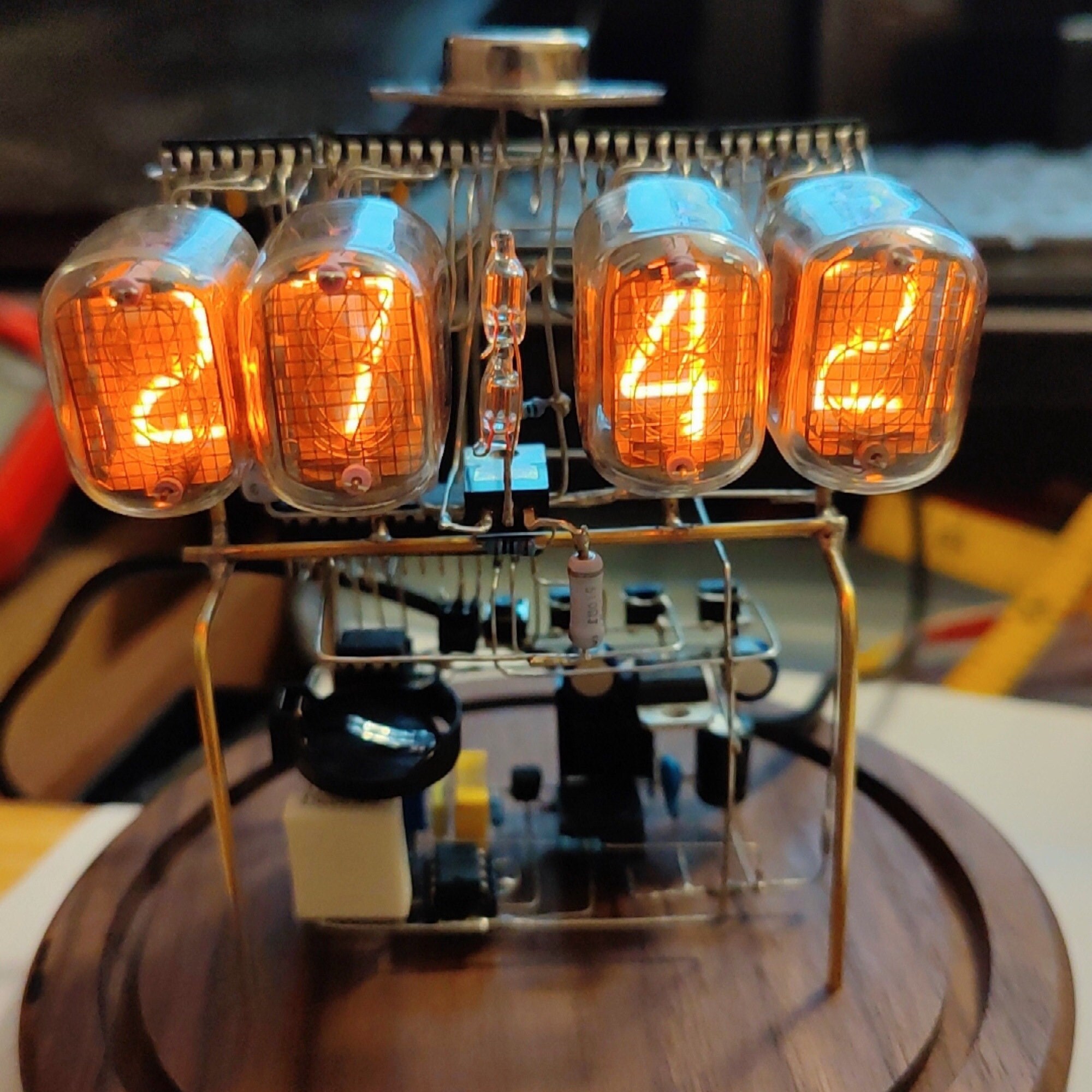 Handmade Nixie Tube Clock,include IN-12 Tubes and Case, Old School ...