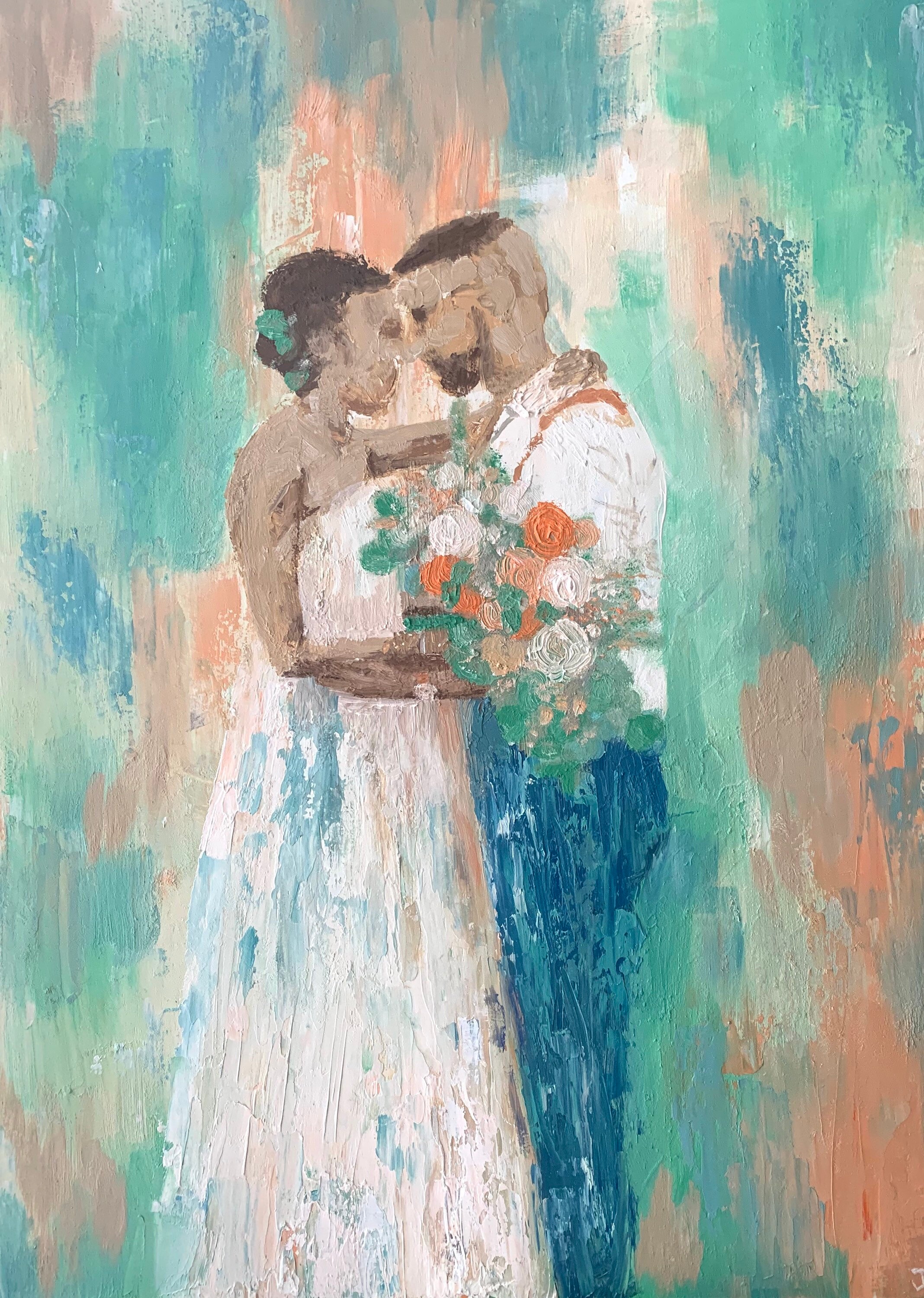 Custom Wedding Portrait, Custom Wedding Oil Painting, Custom Oil ...
