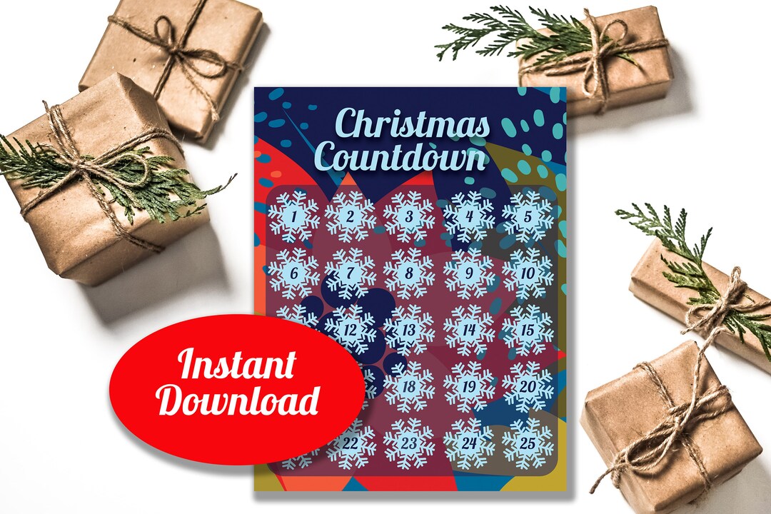Countdown to Christmas Calendar, Christmas Calendar Countdown, Advent ...