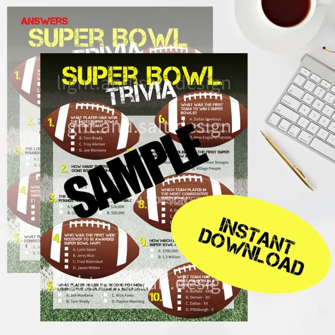 Super Bowl Trivia, Super Bowl Trivia 2024, Super Bowl Game, Super Bowl ...
