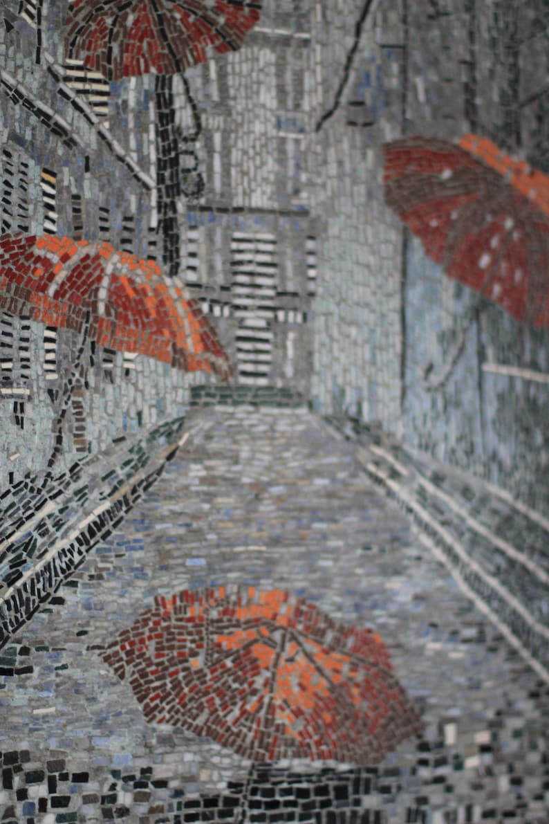 Red Umbrellas - Mosaic Micro Tiles - Etsy
