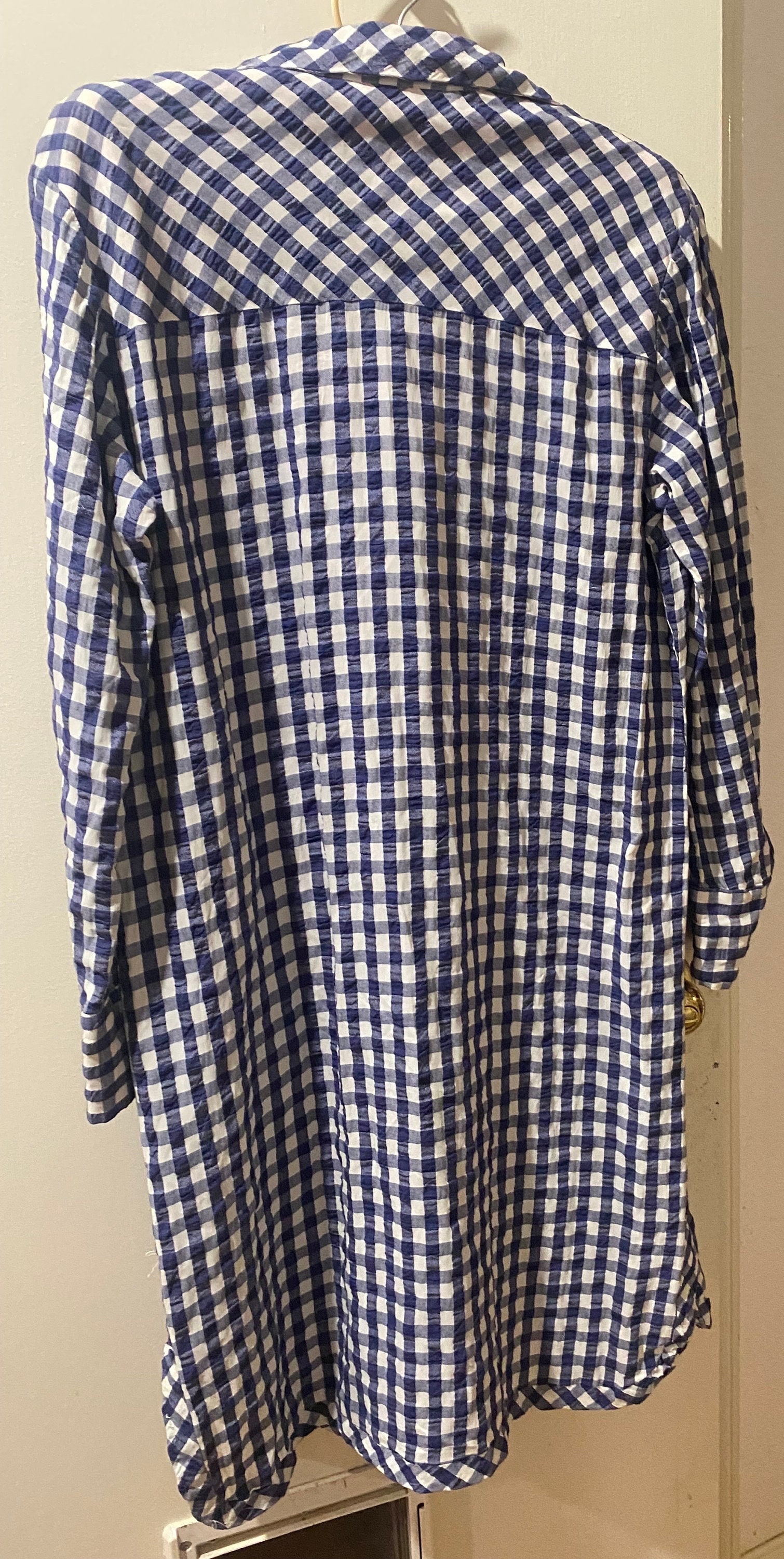 Vintage 1960s Blue Checkered Dress by Muriel Ryan at Serbin of - Etsy